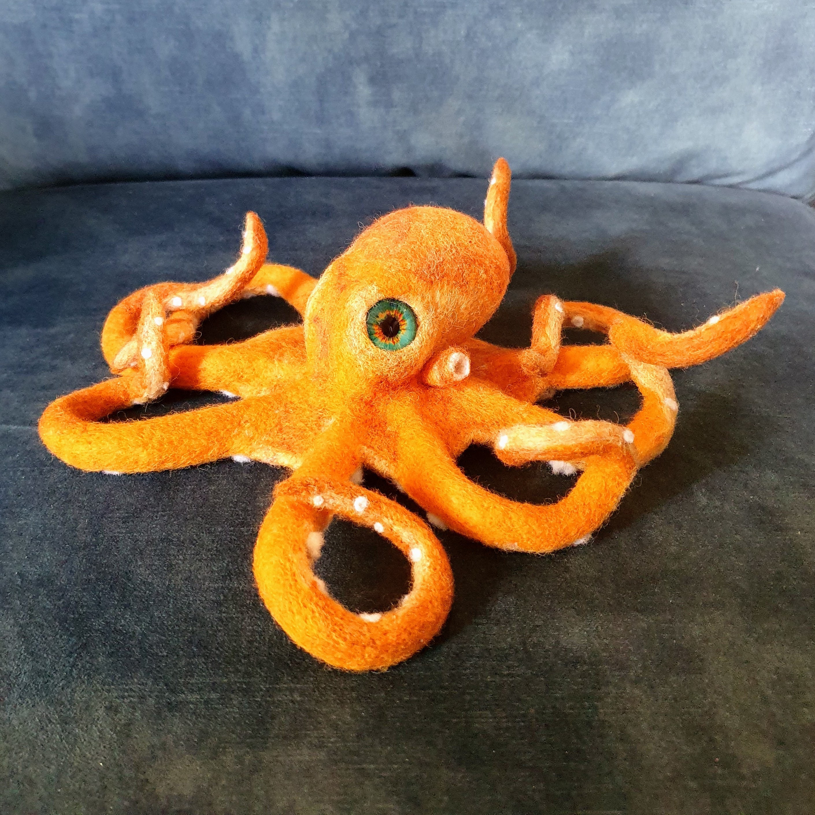 Unique Needle Felted Octopus Sculpture Quirky Cephalopod Art for Ocean ...