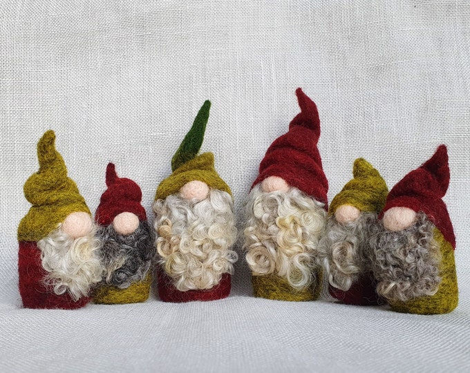 Needle Felted Tomte Scandinavian Style Ornament - Christmas Tomten ...