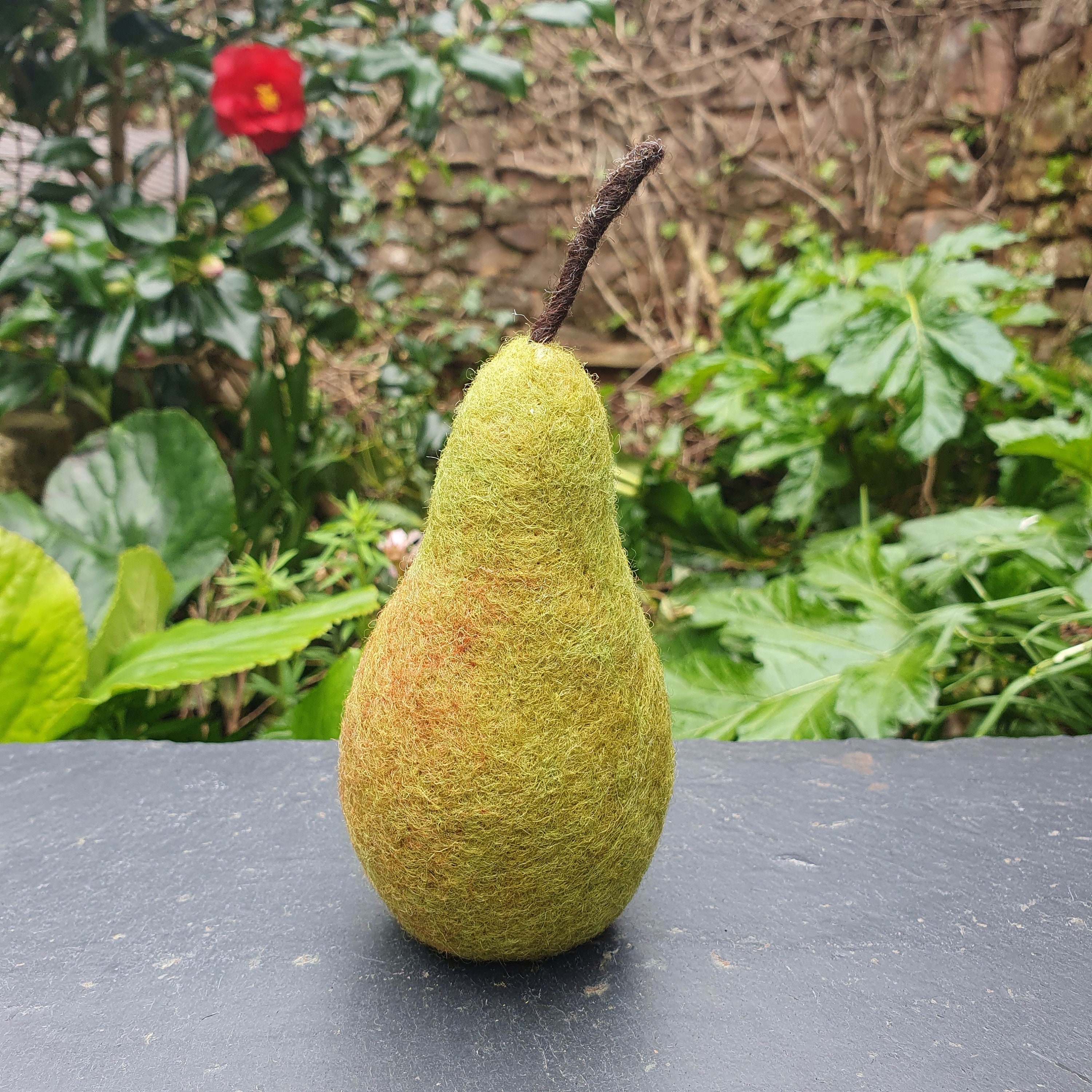 Needle Felt Pear With Mouse Pear Mouse House Needle Felted Fruit and ...