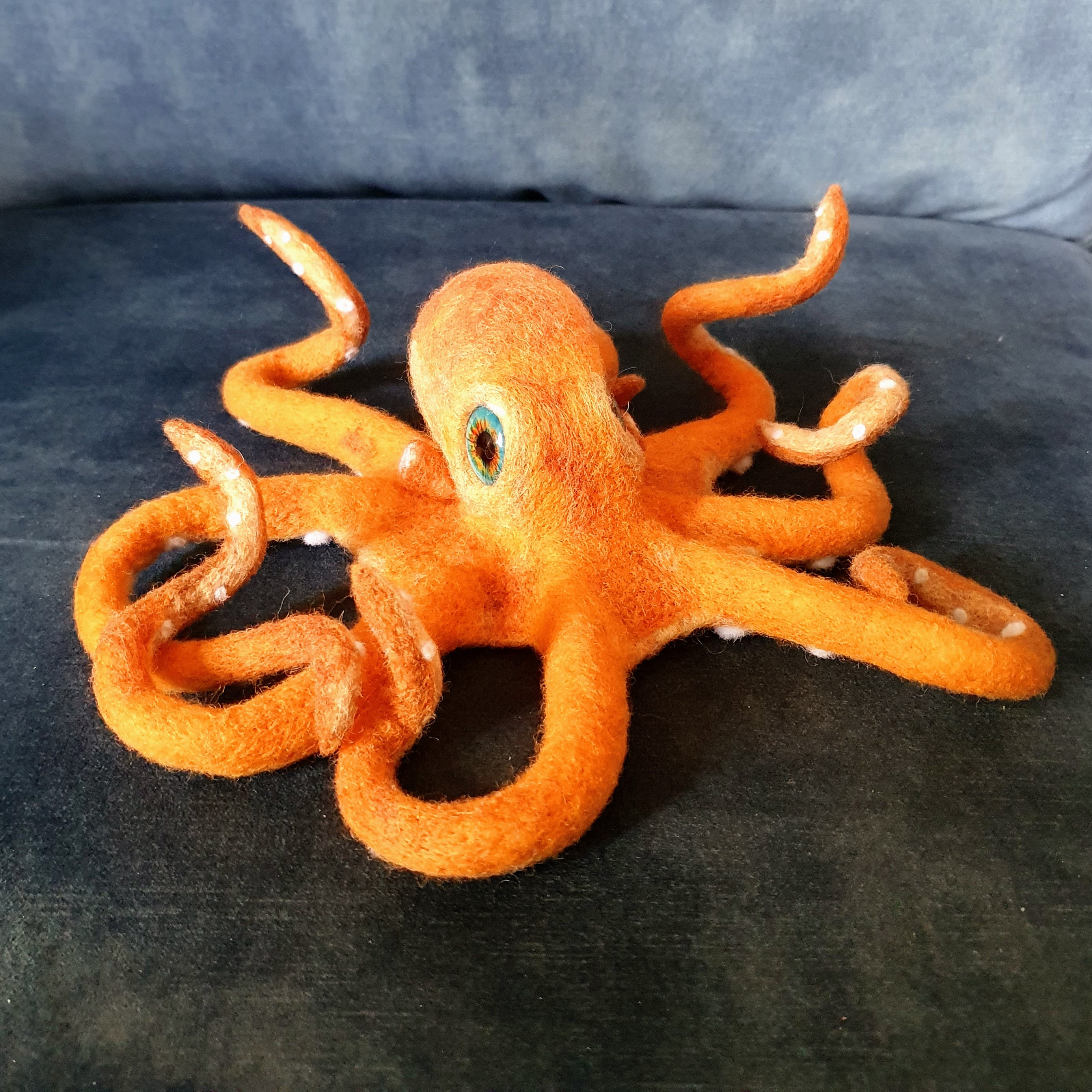 Unique Needle Felted Octopus Sculpture Quirky Cephalopod Art for Ocean ...