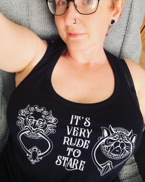 Rude to Stare Tshirt or Vest Labyrinth Knockers Plus Size - Etsy