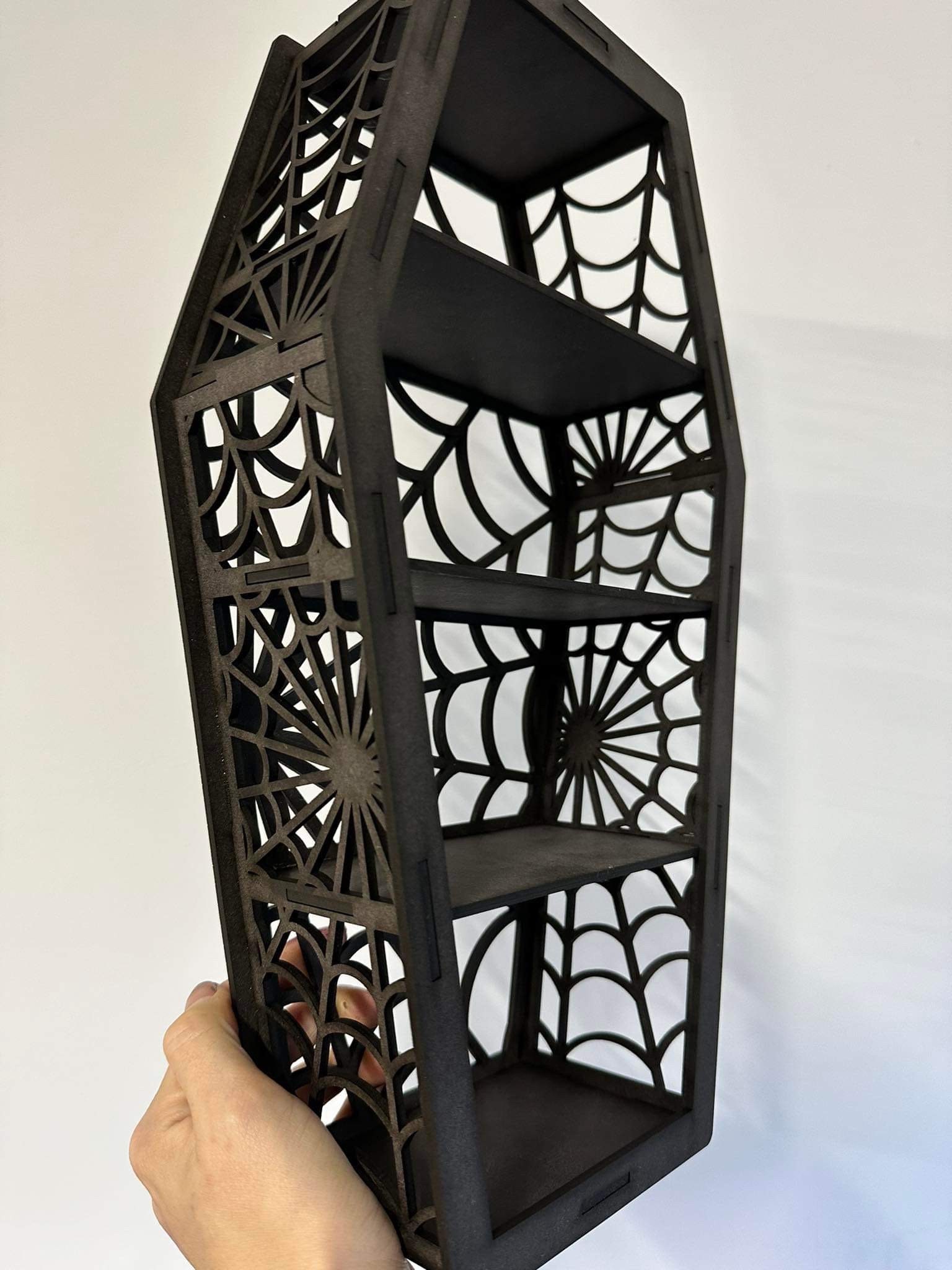 Cobweb Cutout Coffin Shelf - Goth Decor - Alternative ZERO CUSTOMS FEES ...