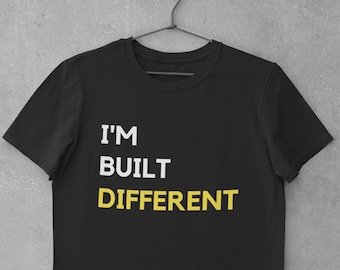 Built Different Shirt, Built Different T-shirt, Ironic Meme Shirt ...