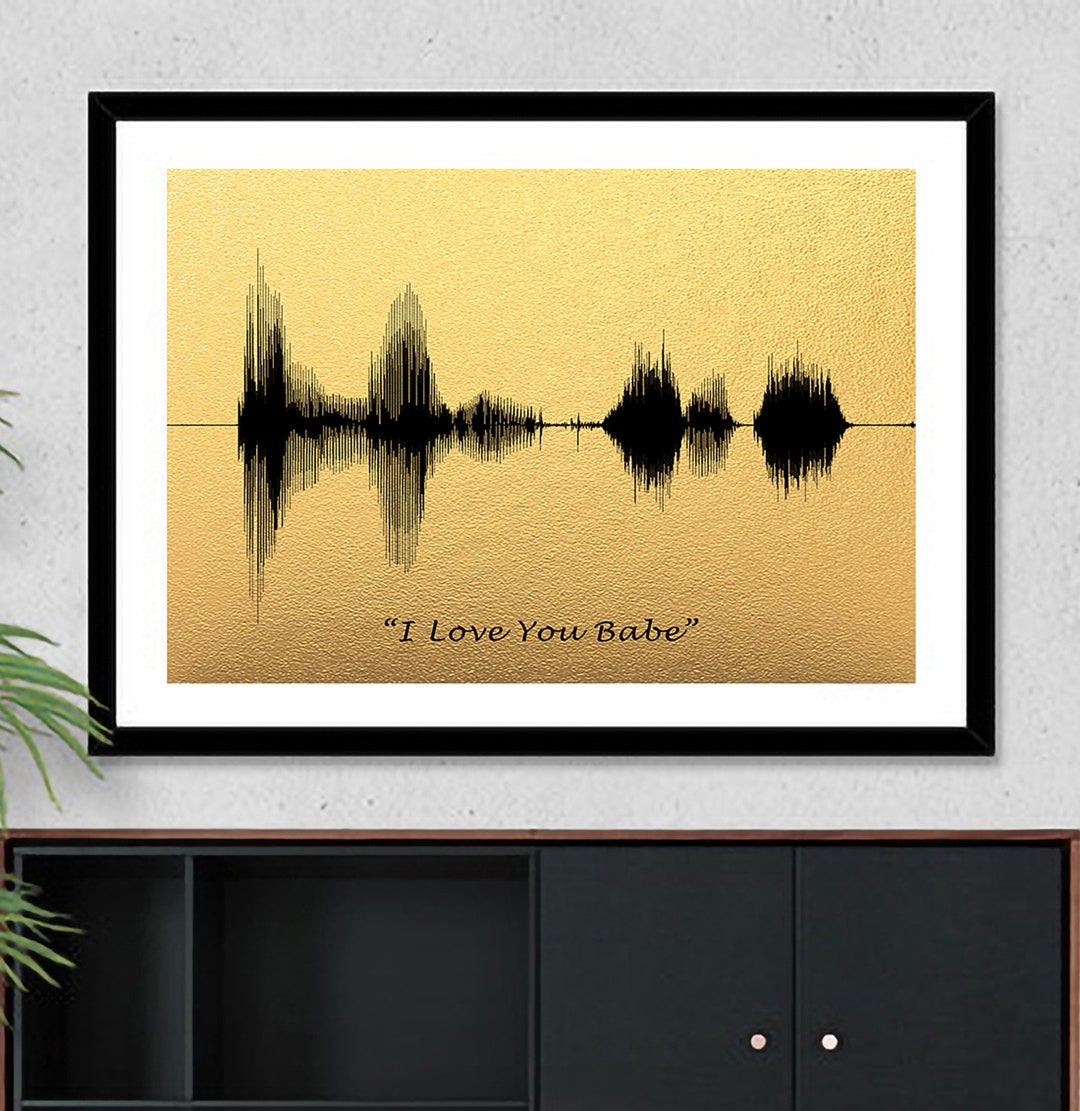 Soundwave Art Gift for Boyfriend, Sound Wave Print, I Love You Sound ...