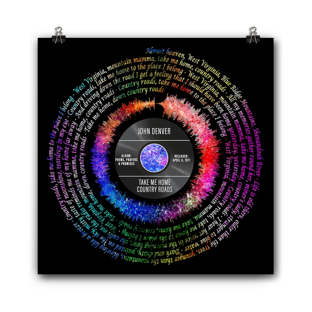 Song Lyrics Wall Art Tie-dye, Gift for Boyfriend, Soundwave Art ...