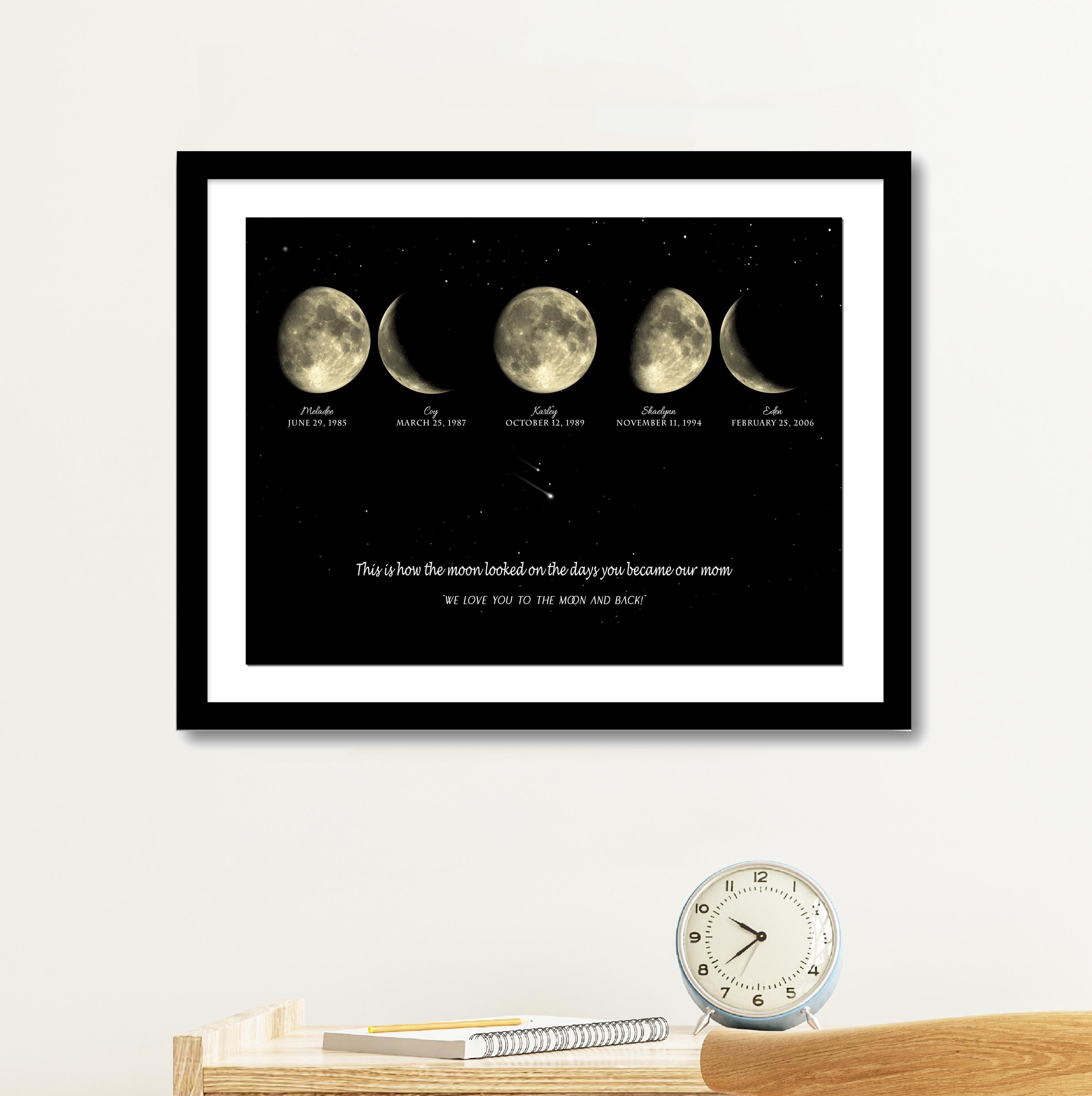 Custom Moon Phase Print, Mothers Day Gift, Moon Phase Print for Mothers ...