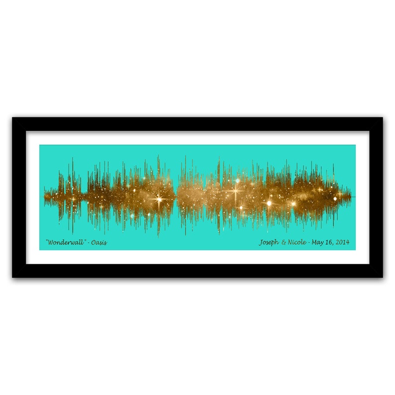 8th Anniversary Gift Bronze Anniversary Song Sound Wave - Etsy