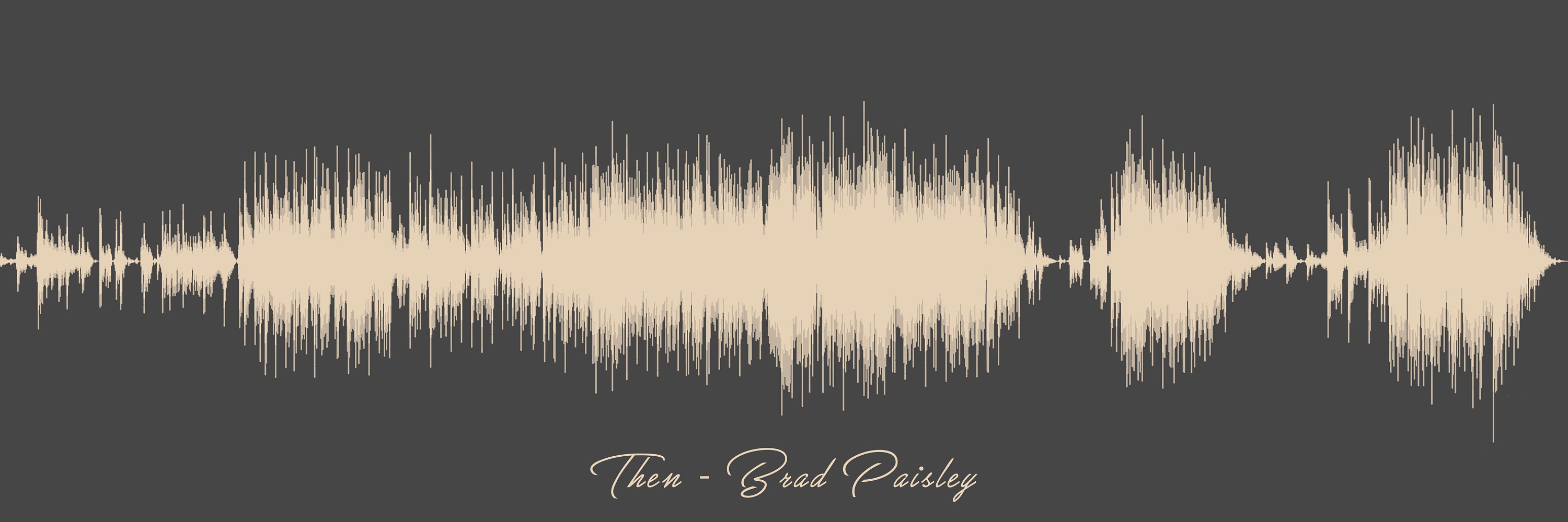 Song Wave Art Brad Paisley Then Song Wave Print Custom Song - Etsy