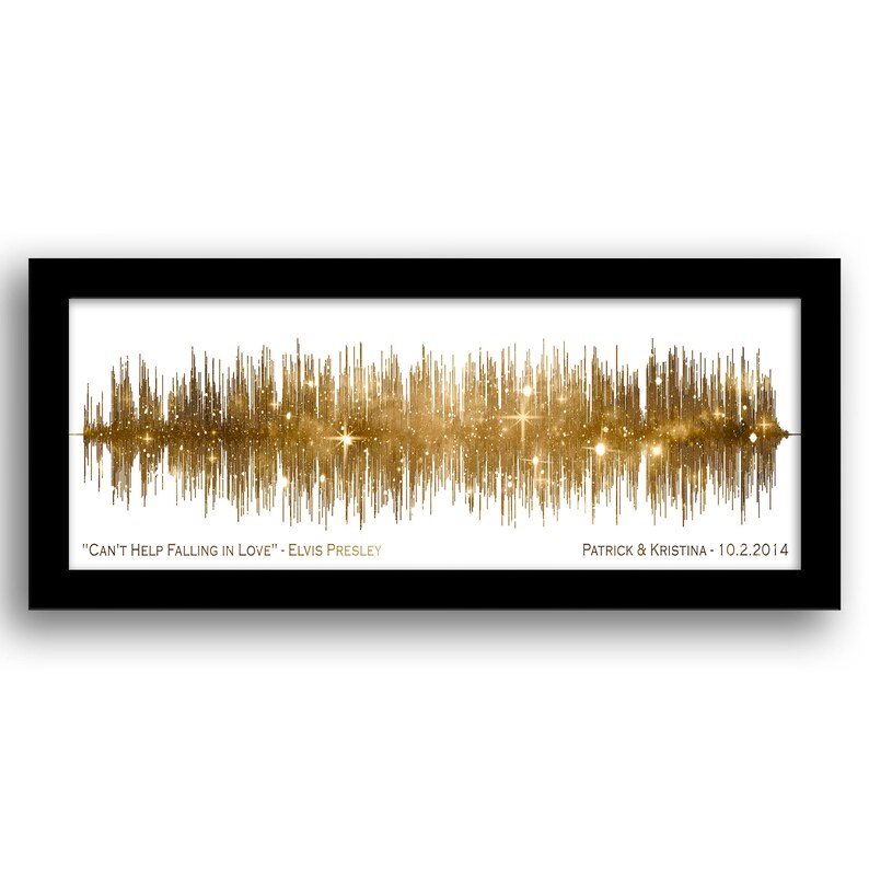 8th Anniversary Gift Bronze Anniversary Song Sound Wave - Etsy