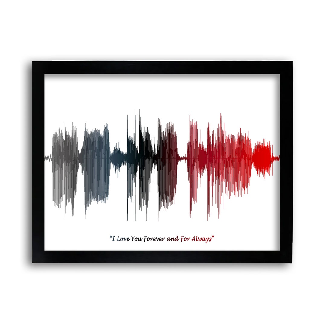 Valentine's Day Gift for Him, Soundwave Art, I Love You, Valentines Day ...