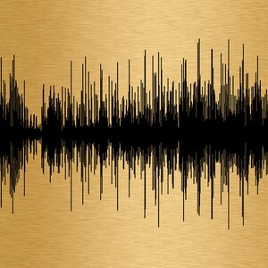 8th Anniversary Bronze Effect Soundwave Art: Personalized Song Print - Etsy