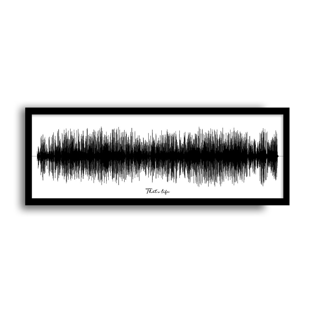 That's Life Song Sound Wave Art Song Wave Print Wedding Anniversary ...
