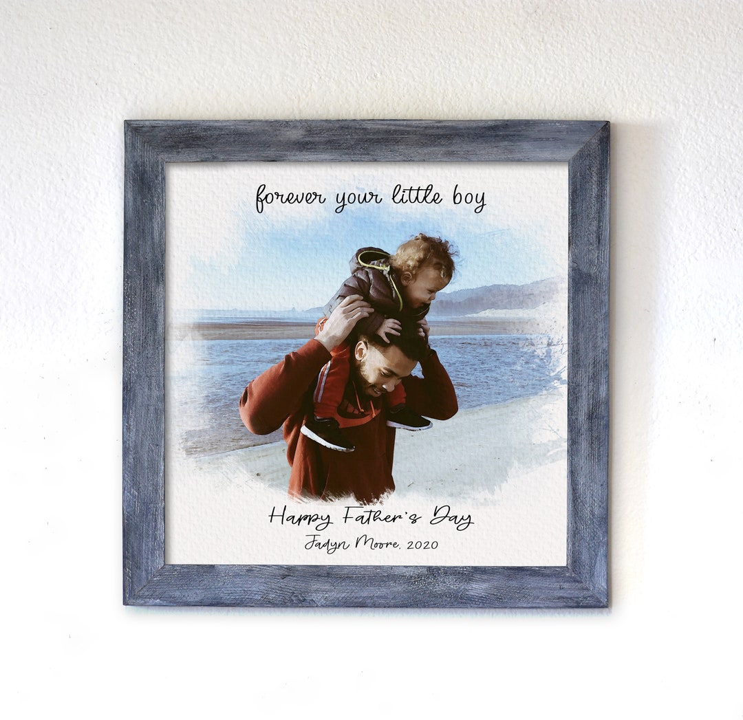 Fathers Day Portrait From Photo, Custom Watercolor Portrait Gift for ...