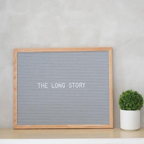 20x16 Felt Letter Board THE LONG STORY Gray | Etsy