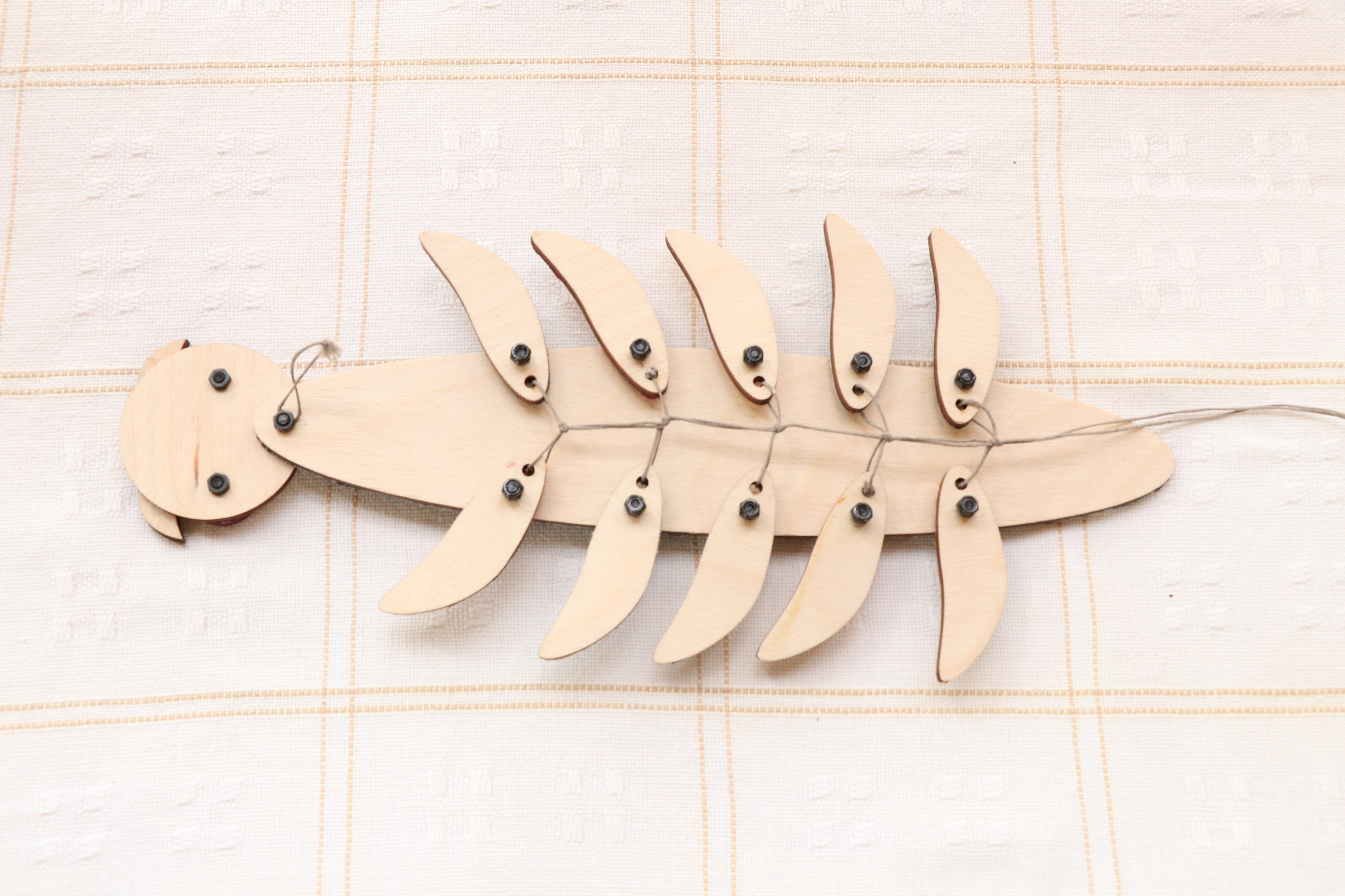 Pull String Puppet Jumping Jack Pull Toy, Wood and Textile, Pull String ...