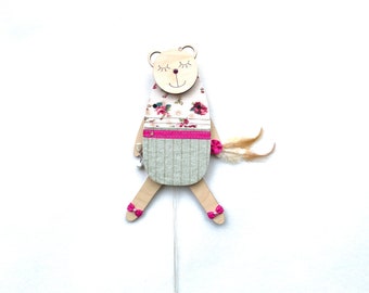 Adorable Handmade Articulated Wooden Pull String Jumping Jack Toy ...