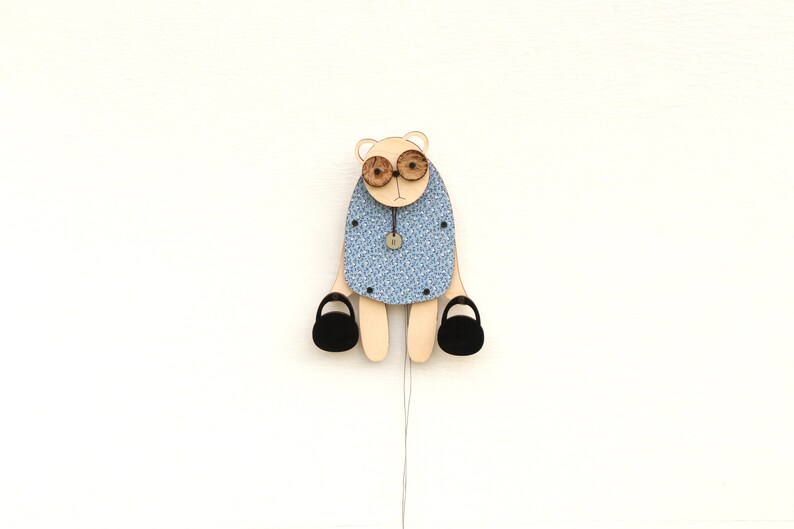 Pull String Puppet Jumping Jack Pull Toy Wood and Textile, String Toys ...