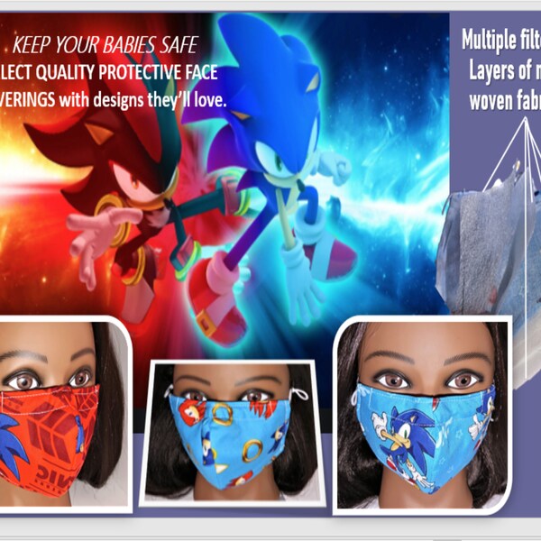 Sonic the Hedgehog Mask - Etsy