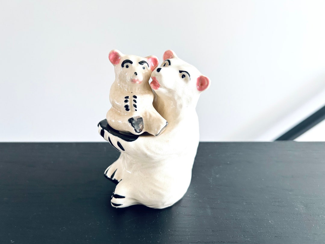 1950s Vintage Japan Momma Polar Bear and Baby Cub Salt and Pepper ...