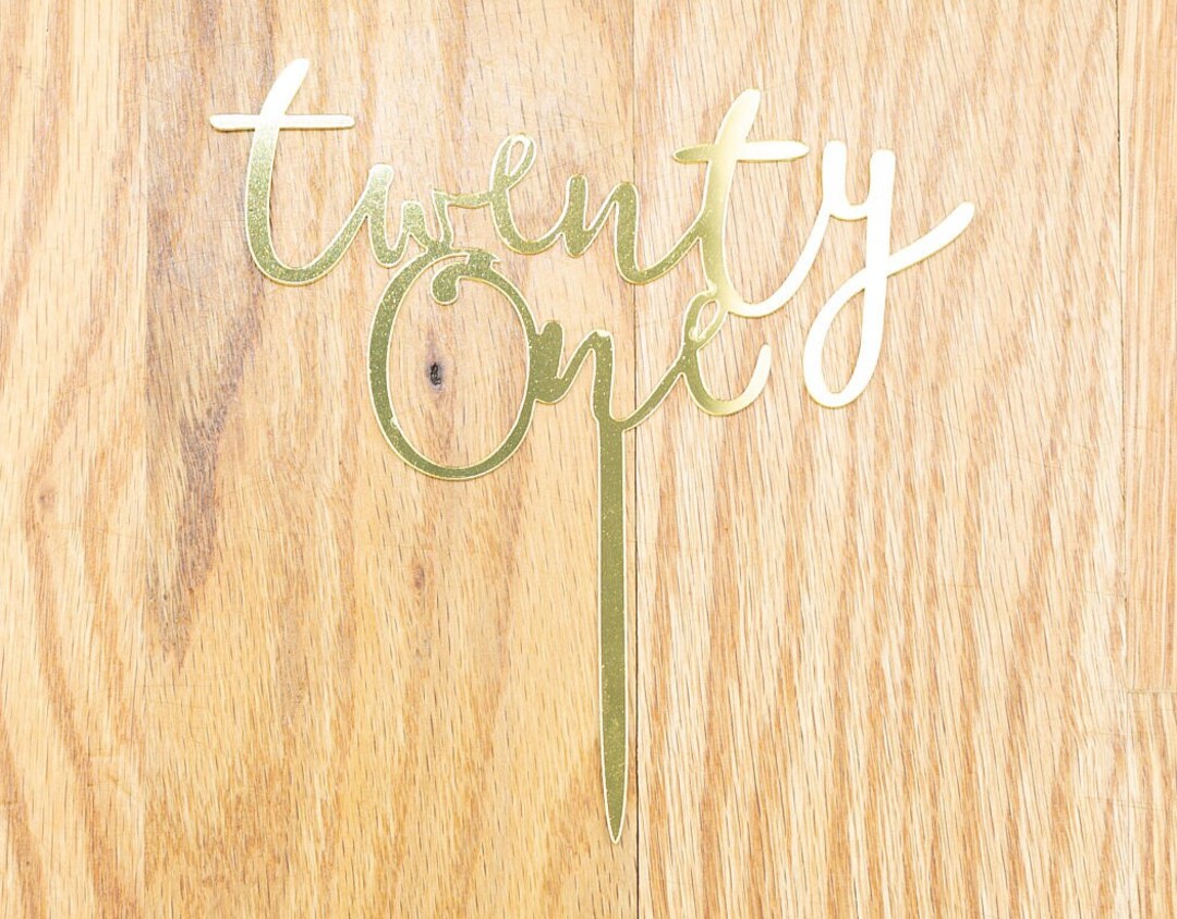 Happy Birthday Cake Topper Twenty One 21 21st Twenty First Birthday ...