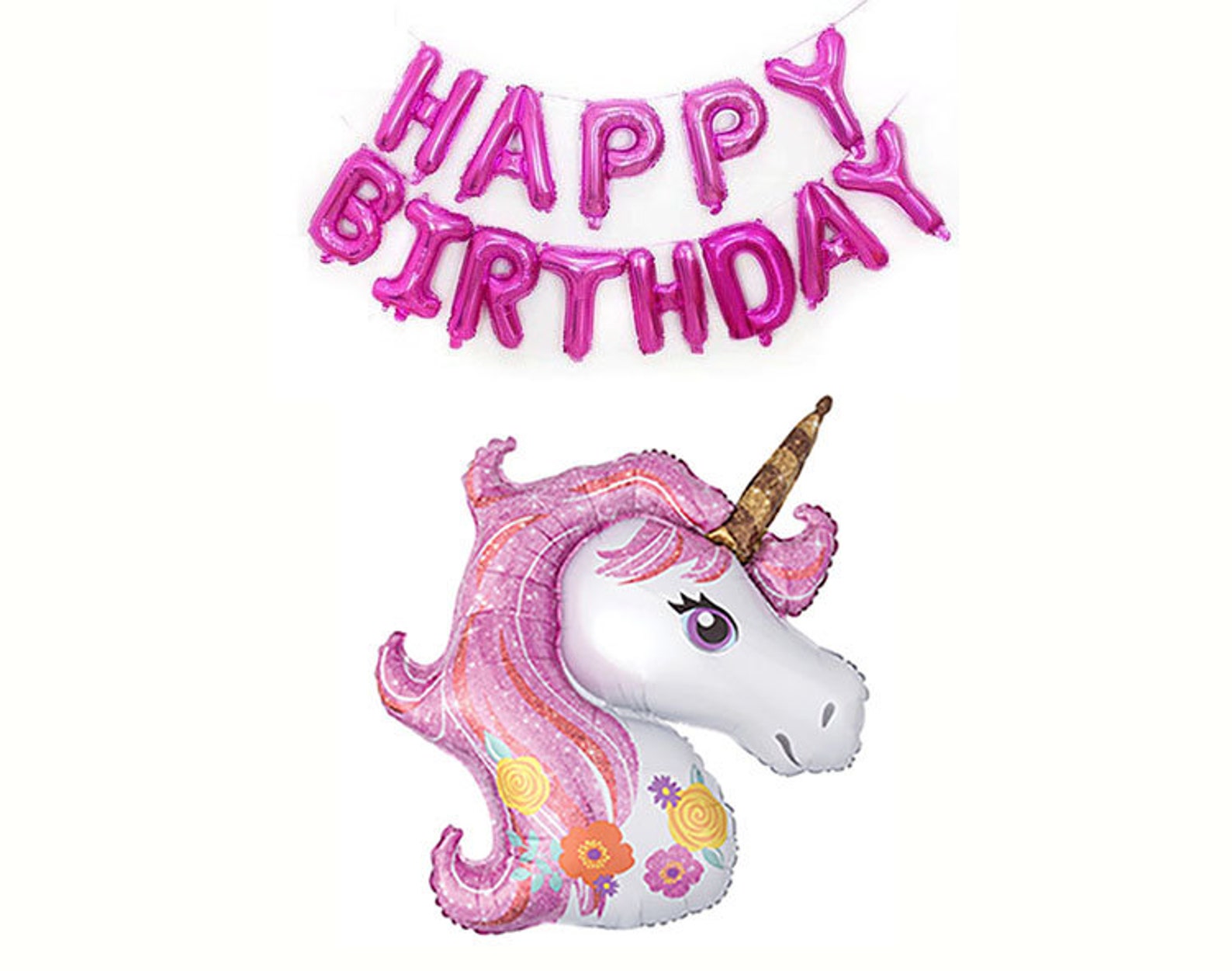 32 Inch PINK Number Balloons Air Filled 32" Mylar Number 1 2 3 4 5 6 7 ...