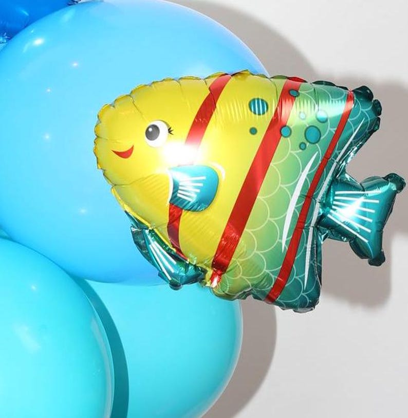 DIY Large 5ft Yellow SHARK Sea Birthday Balloon Sculpture Two Two Shark ...