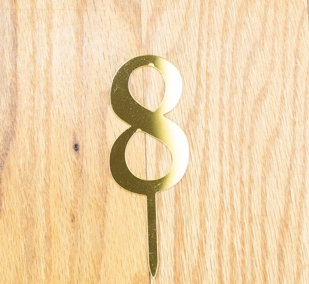 8 Cake Topper | Eight | Eighth Birthday Party Decoration | I Am Eight ...