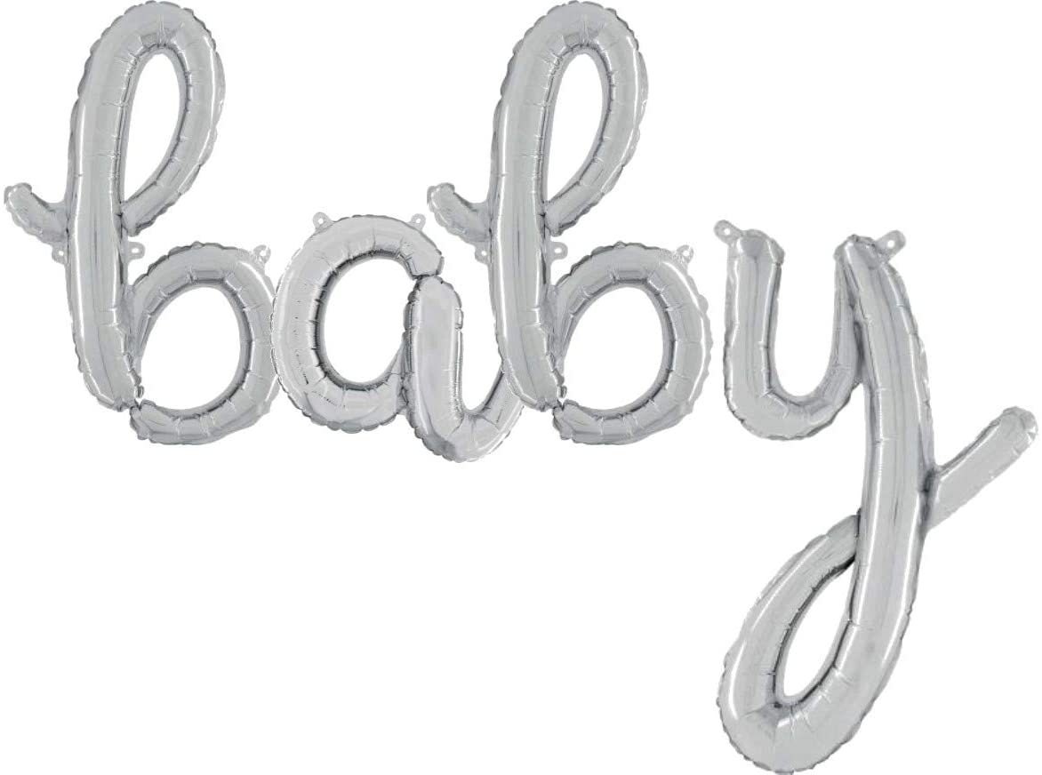 Baby cursive letter balloons Oh baby bannerOh Baby script | Etsy