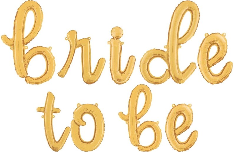 Bride to Be Cursive Letter Balloons Bride Banner Script - Etsy UK