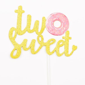 Cyber Sale Two Sweet Cake Topper Glitter - Second Birthday. Birthday ...