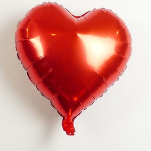 18 Inch Red Giant Heart Balloon Foil Balloon Red Hearts Balloons Gold ...