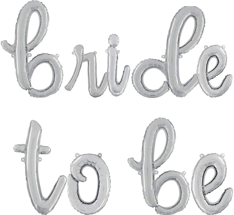 Cursive Silver Balloon/banner Custom Script Letters Silver Letter ...