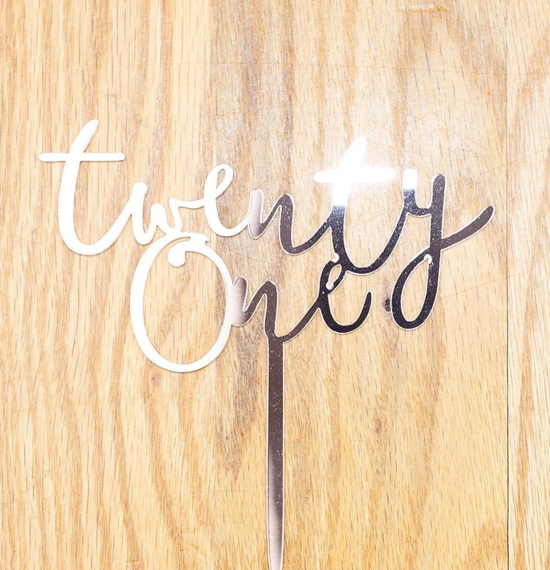 Happy Birthday Cake Topper Twenty One 21 21st Twenty First Birthday ...