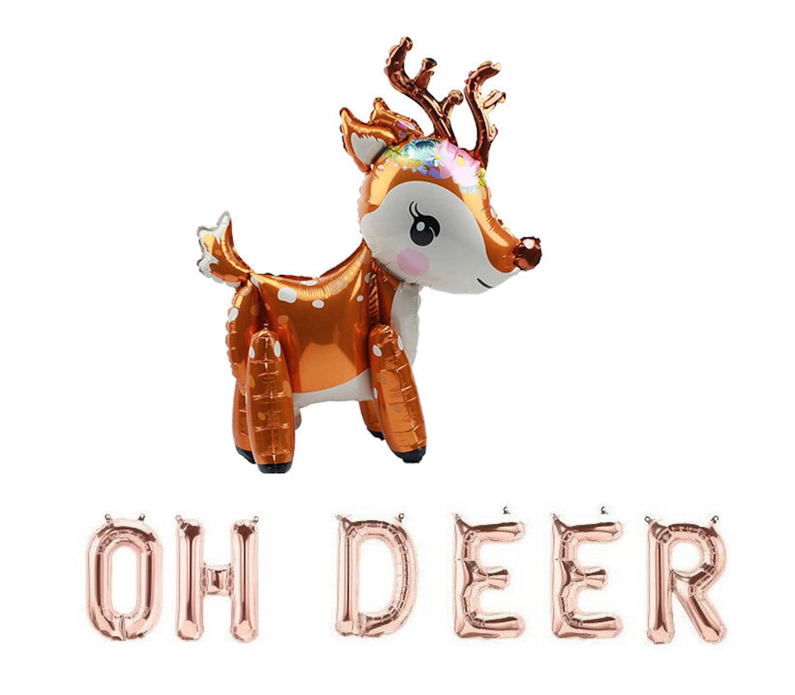 Baby Balloonoh Deer Balloon Banneroh Baby Balloons Oh Dear - Etsy