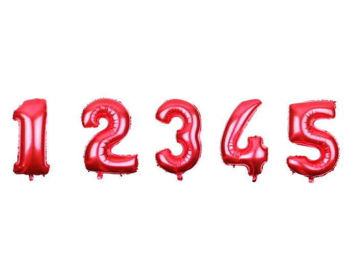 Red 32 Number Balloons Number Balloons Giant Number - Etsy