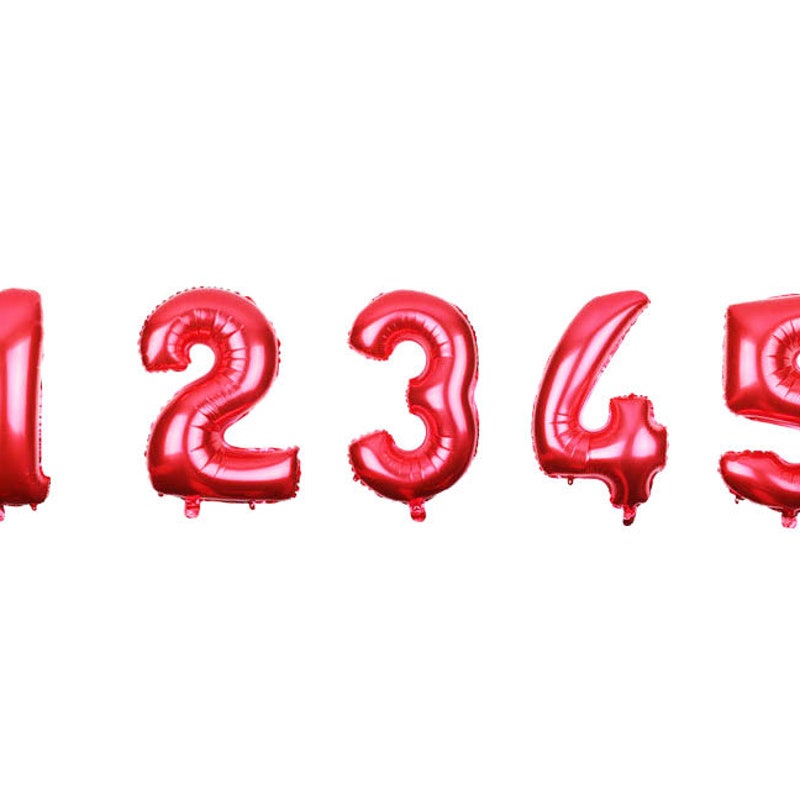 Red Number 1 Balloon - Etsy