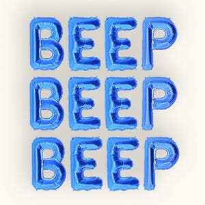 BEEP BEEP BEEP Balloon Banner 1st Birthday Garland Little Blue Truck ...