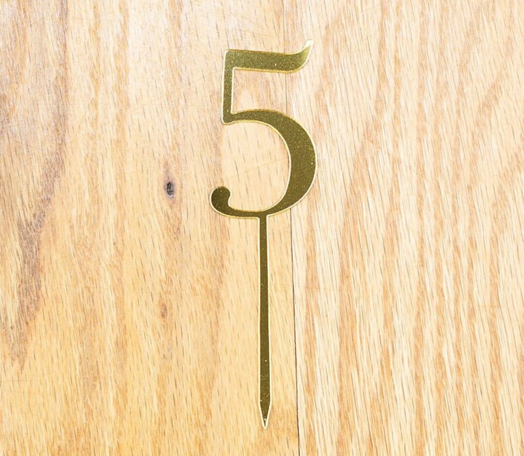 5 Cake Topper | Five | Fifth Birthday Party Decoration | I Am Five ...