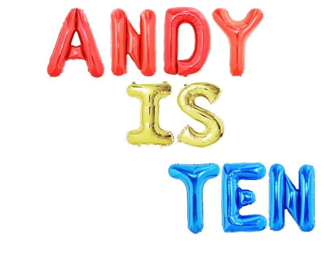 Tenth Birthday Banner Balloon | I Am Ten Personalized Name Banners ...