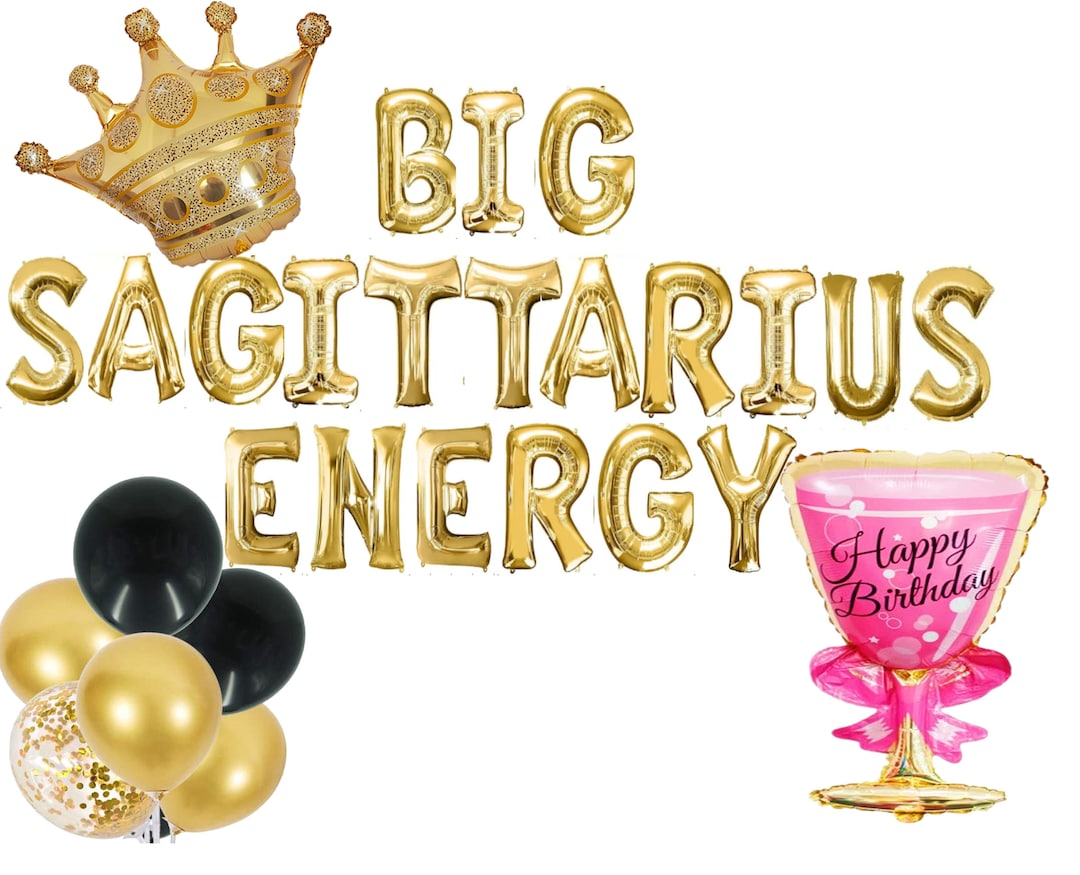 BIG Sagittarius ENERGY 21st Birthday Decorations Sag Energy Balloon ...