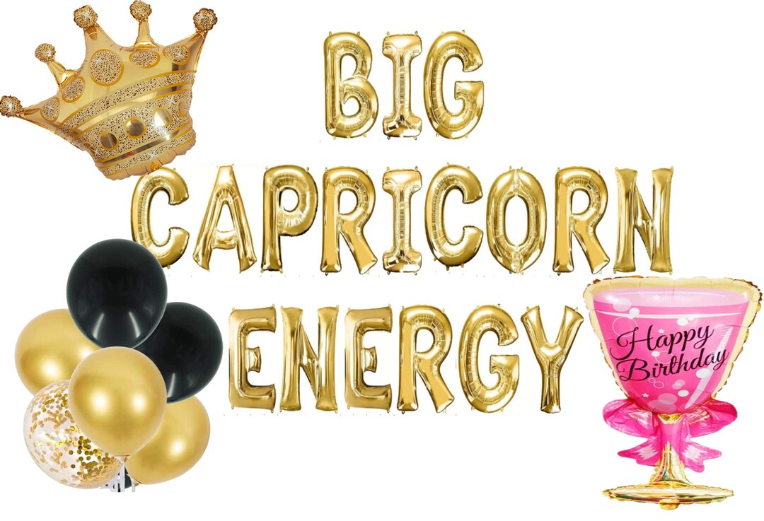 BIG Capricorn ENERGY 21st Birthday Decorations Winter Energy Balloon ...