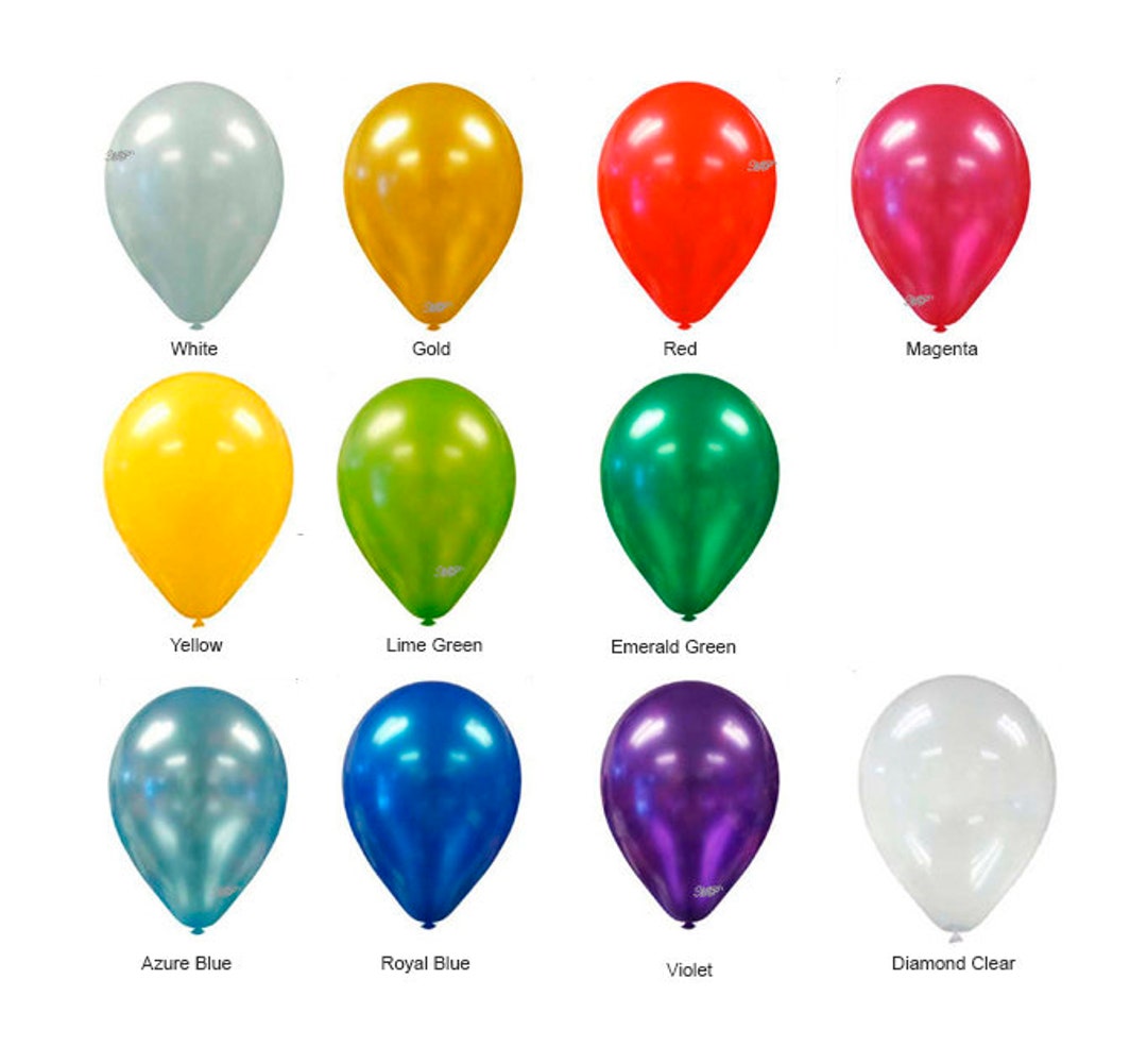 Balloons Set of 3/6/12/25/50 QTY | 11" Round Latex Balloons Solid ...