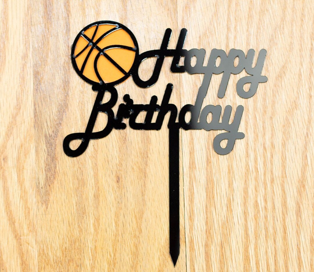 Happy Birthday Cake Topper Basketball 1st 2nd 3rd 4th 5th 6th 7th 8th ...