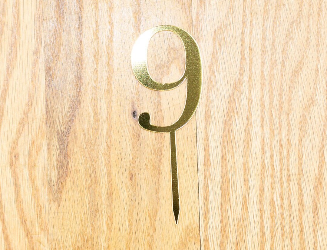 9 Cake Topper | Nine | Ninth Birthday Party Decoration | I Am Nine ...