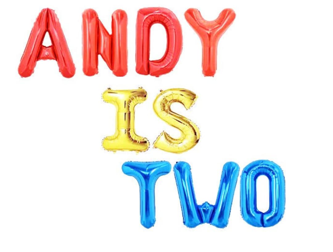 Second Birthday Banner Balloon | I Am Two Personalized Name Banners ...