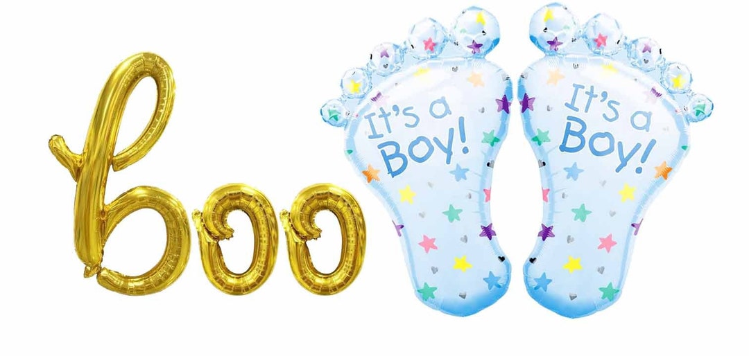 Boo Gender Reveal Balloons Its a Boy Halloween Baby Shower Boo Baby ...