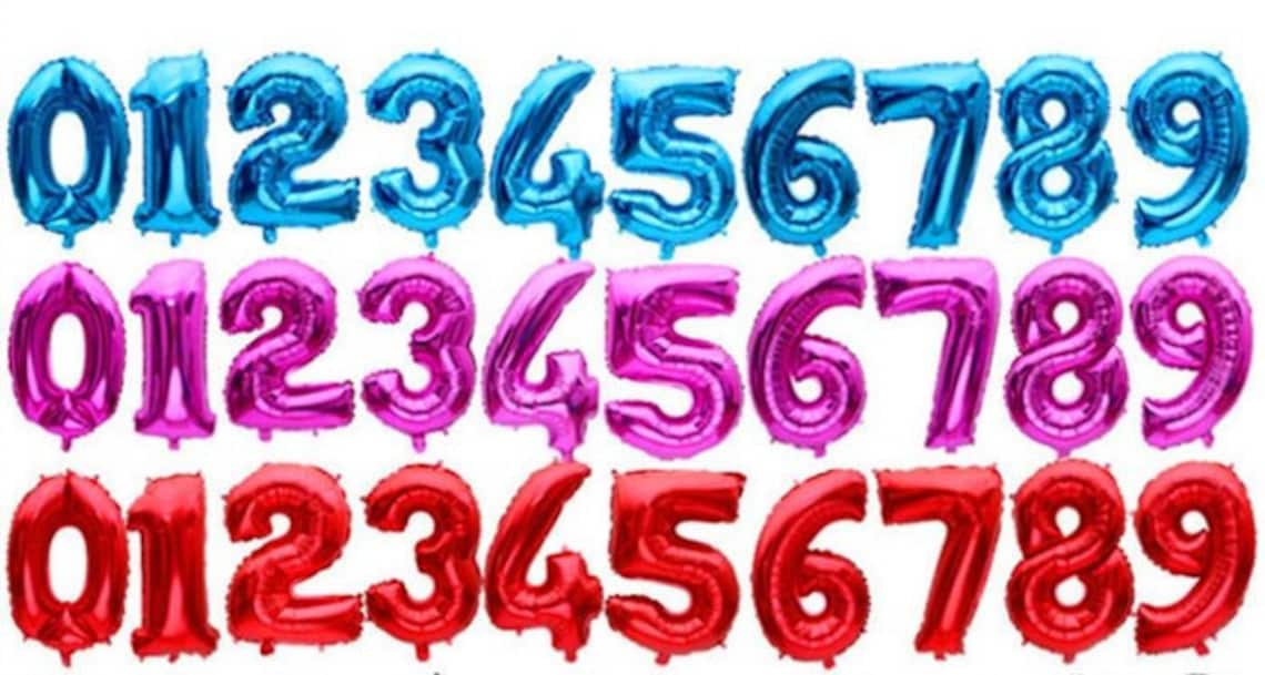 32 Inch PINK Number Balloons Air Filled 32 Mylar Number - Etsy