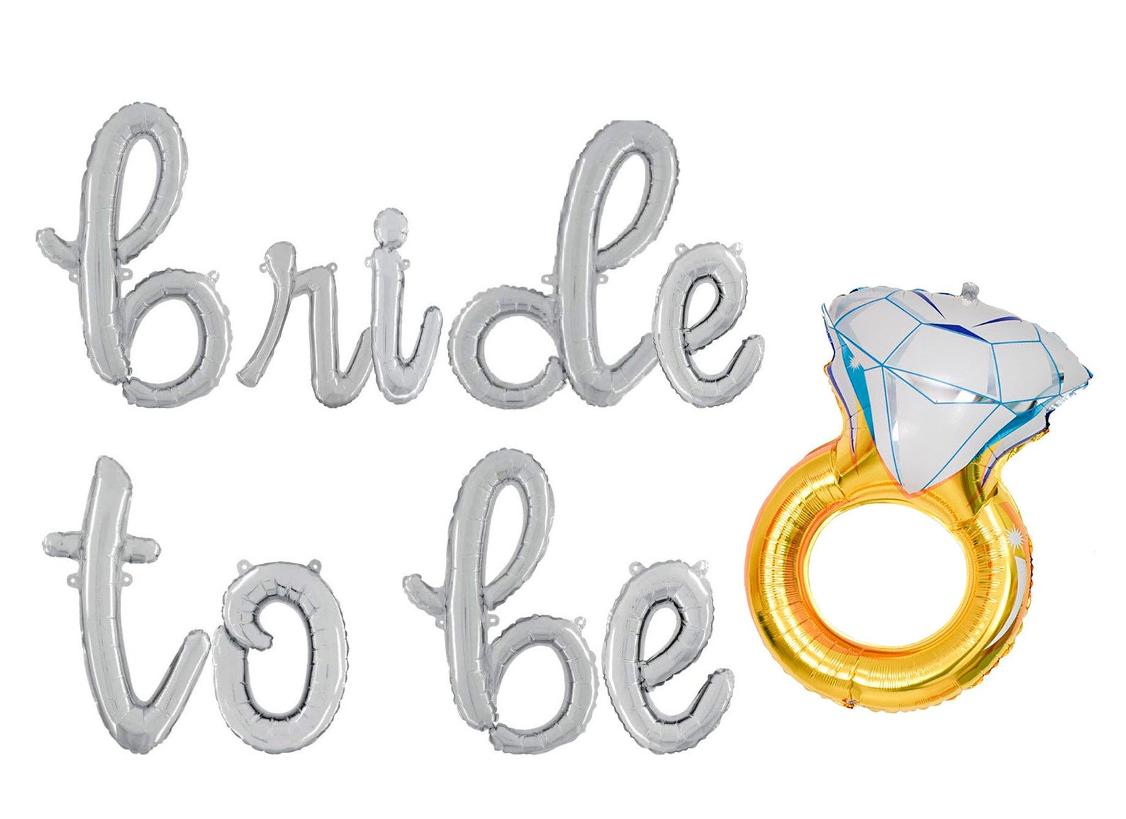 Bride to Be Cursive Letter Balloons Bride Banner Script Balloon Bridal ...