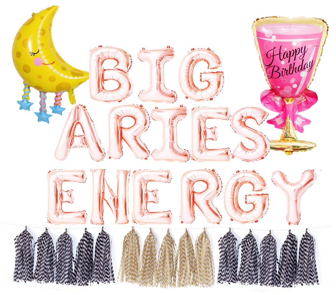 BIG ARIES ENERGY 21st Birthday Decorations, Big Aries Energy Balloon ...