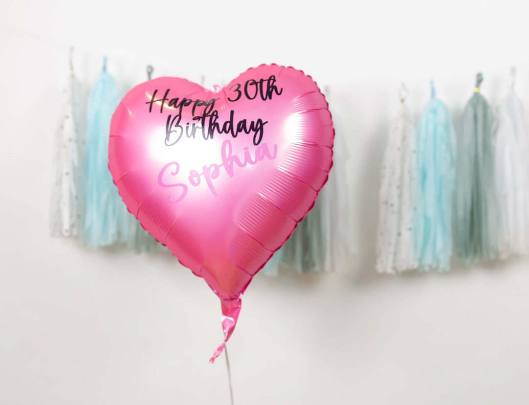 18 Giant Custom Printed Heart Balloon Red Pink White Rose Gold Blue ...